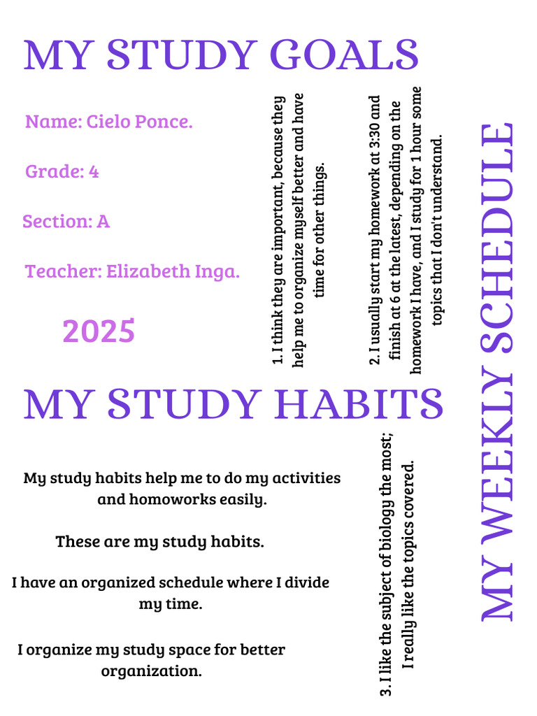 Effective Study Habits and Schedule | PDF | Homework