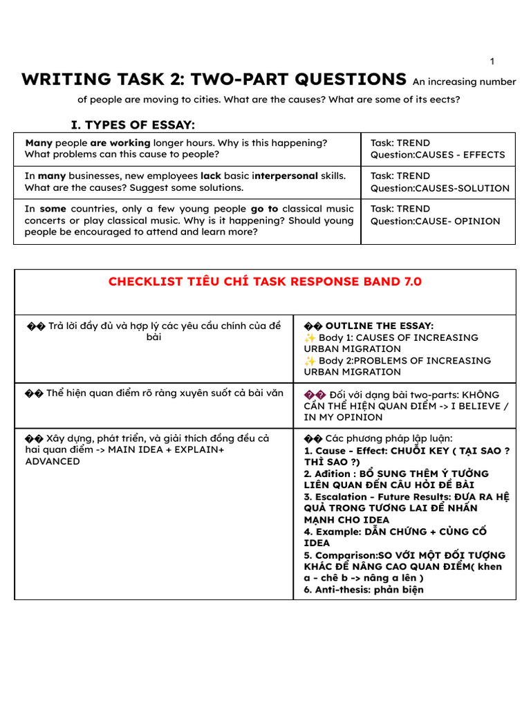 Clip 1_band 6.5_two Part Questions | PDF