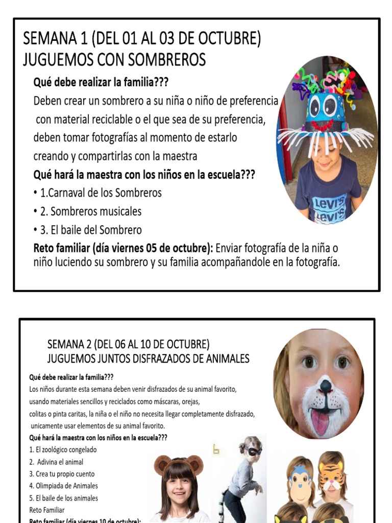 Actividades Creativas para Niños en Octubre | PDF