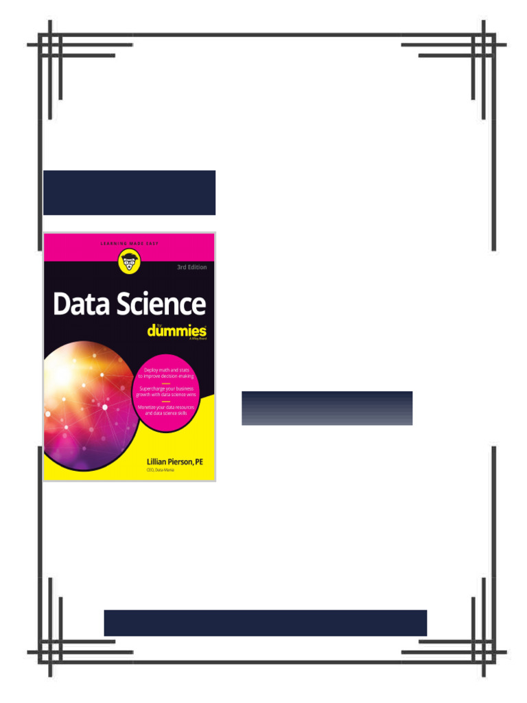 Data Science for Dummies 3rd Edition Lillian Pierson ebook full digital ...