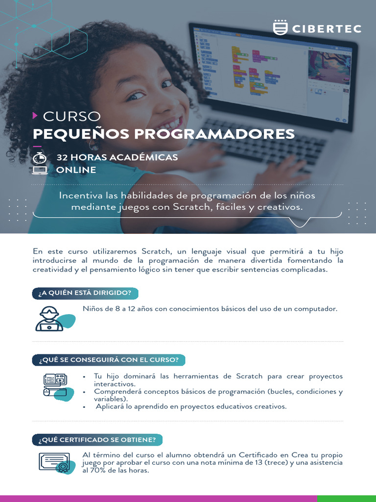 Brochure - Pequeños Programadores (1) | PDF | Scratch (lenguaje de programación)