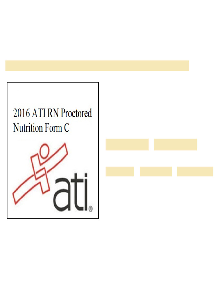 ATI RN Nutrition 2016 Form C - test bank and solution manual resources ...