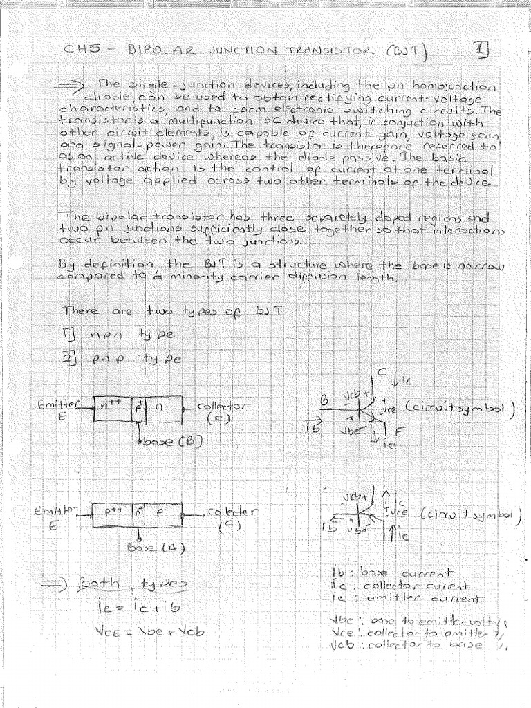 8 Ch5 BJT Lecture Notes New | PDF
