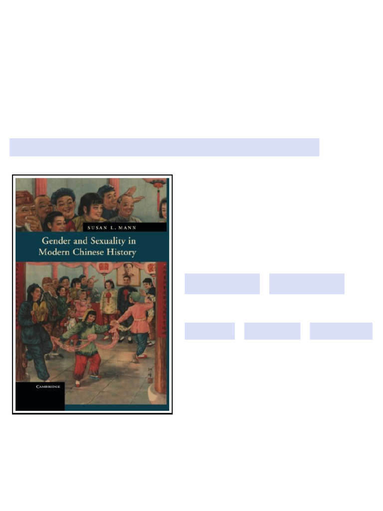 Gender and Sexuality in Modern Chinese History 1st Edition Susan L ...