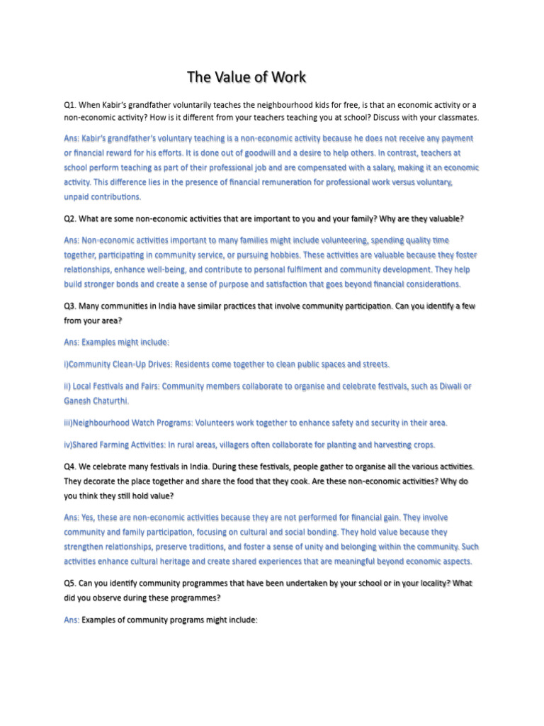 The Value of Work | PDF | Salary | Agriculture