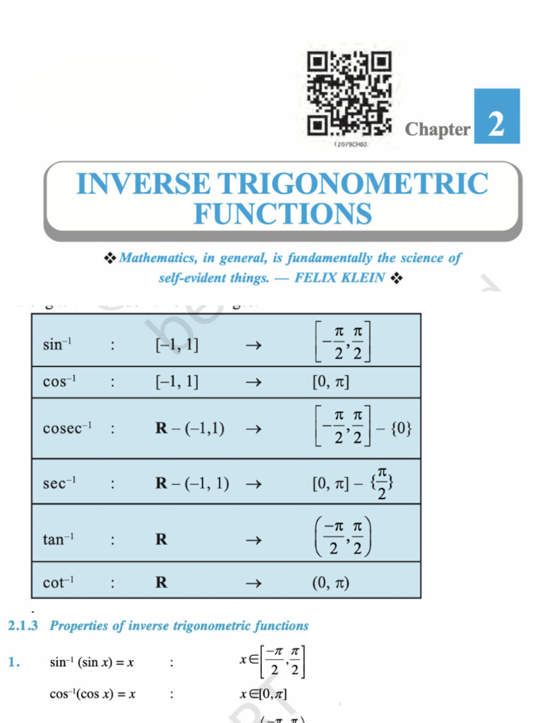 Class Xii Inverse Trigo-2 | PDF