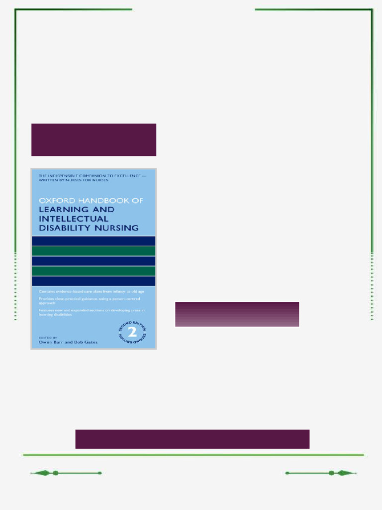 Oxford handbook of learning and intellectual disability nursing Second ...