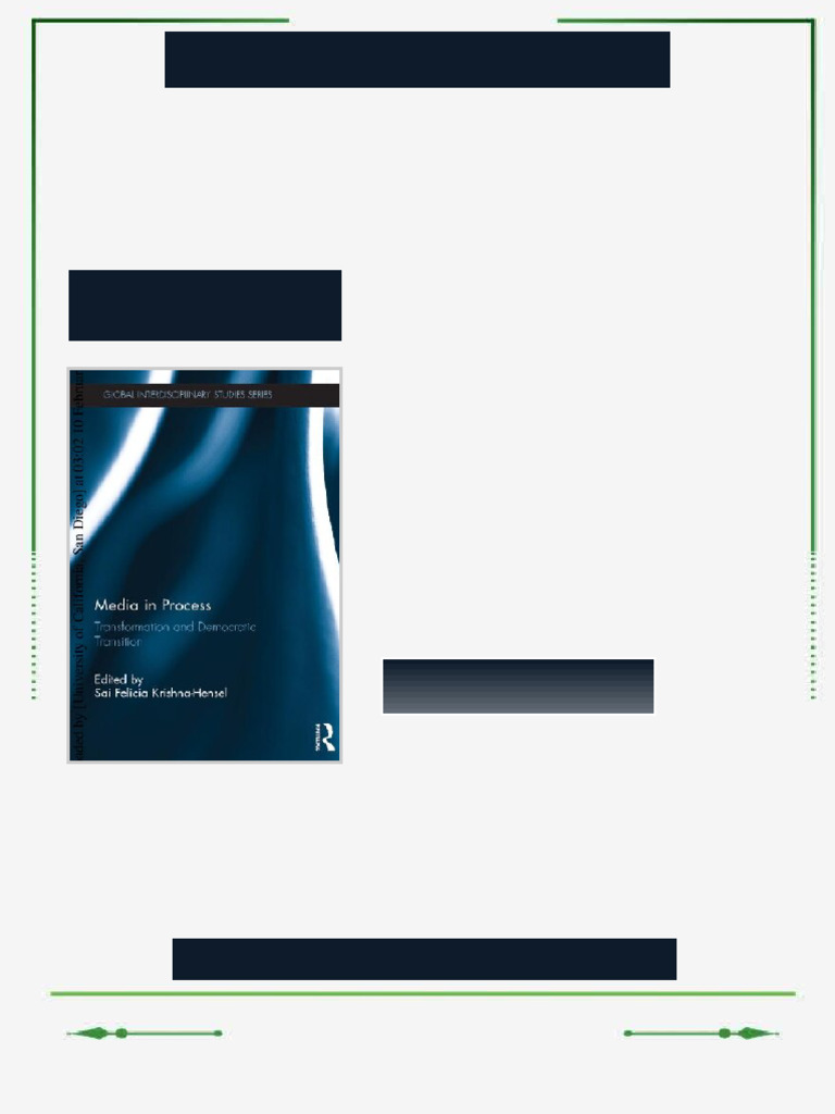 Media in Process Transformation and Democratic Transition 1st Edition ...