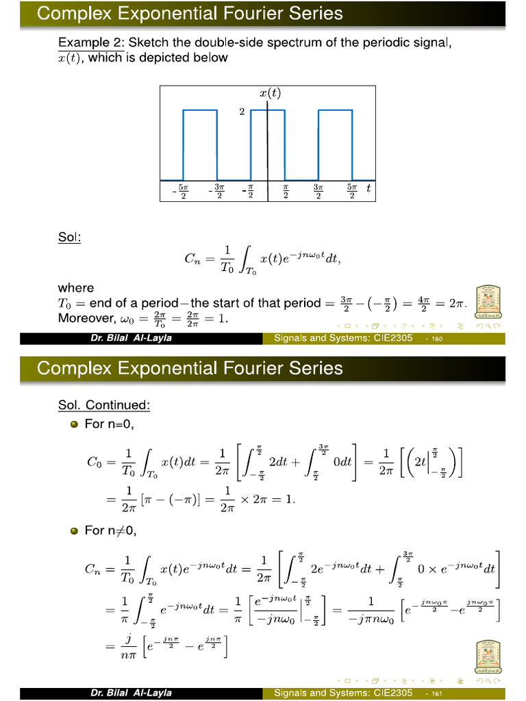 Complex Fourier Series | PDF