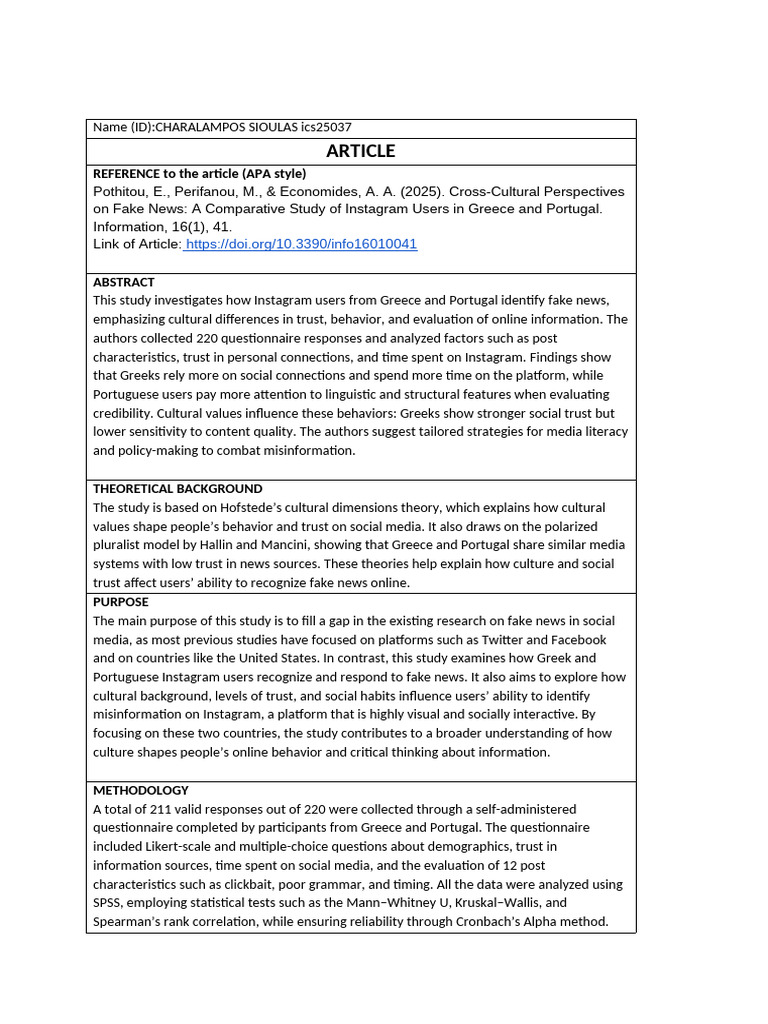 Annotated Bibliography-report Ics25037 (1) | PDF | News | Social Psychology