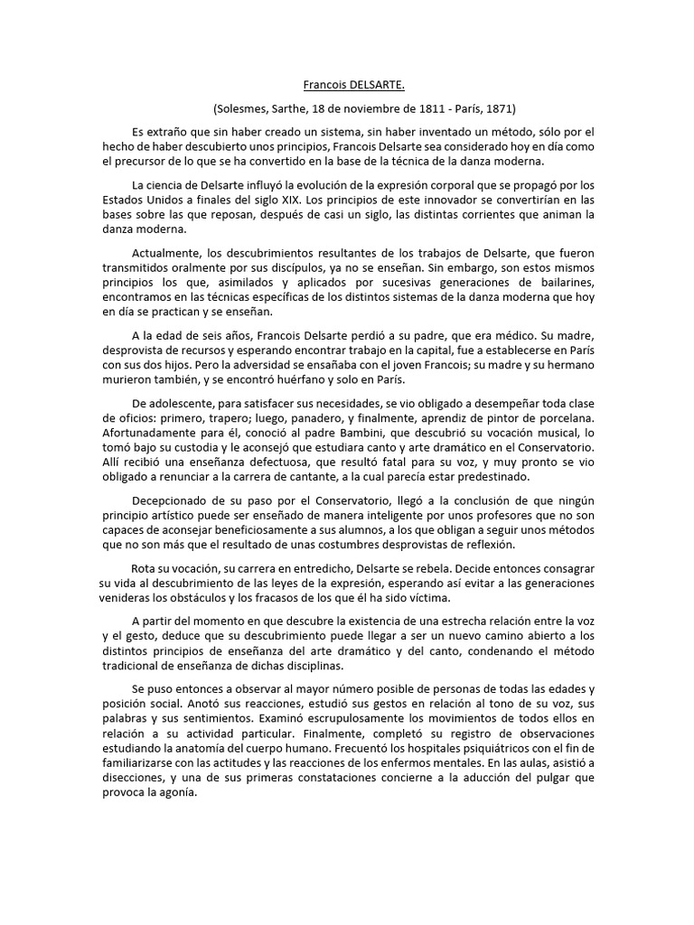 03-Francois DELSARTE (Jacques Baril) | PDF | Mano | Bailes