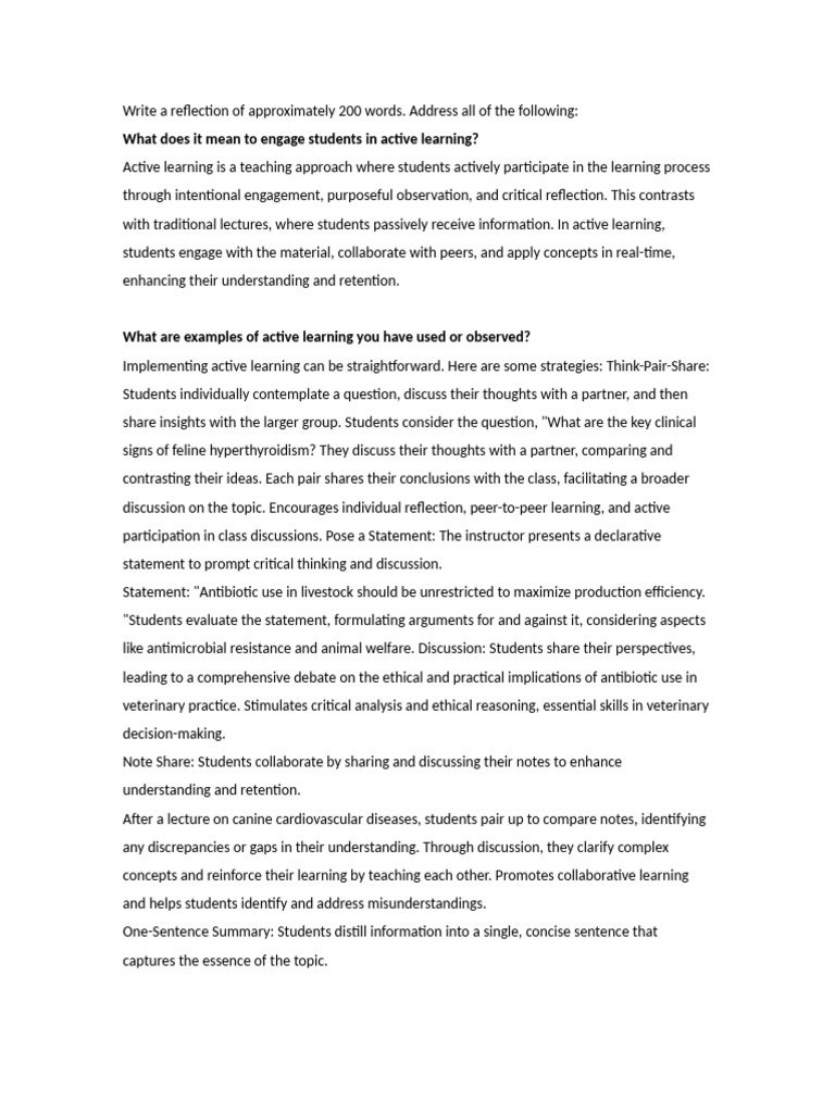 Active Learning | PDF | Learning | Critical Thinking