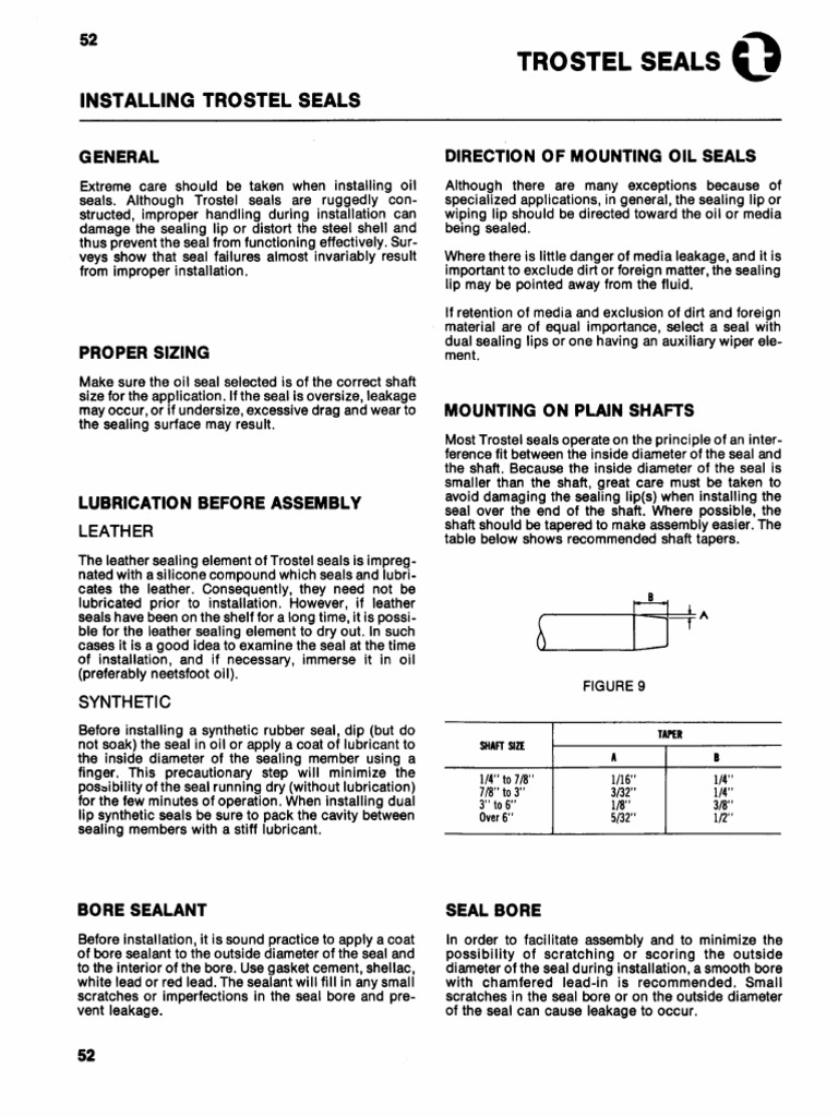 Installing Trostel Seals | PDF