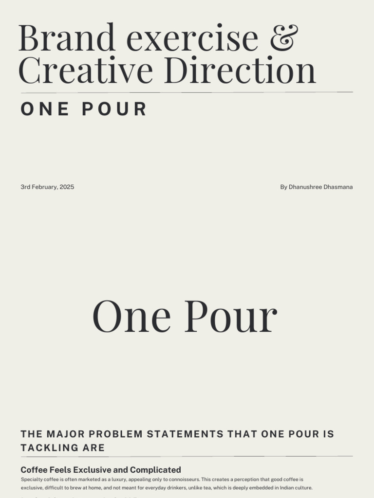 Coffee Brand Strategy & Creative Direction | PDF | Coffee | Typefaces