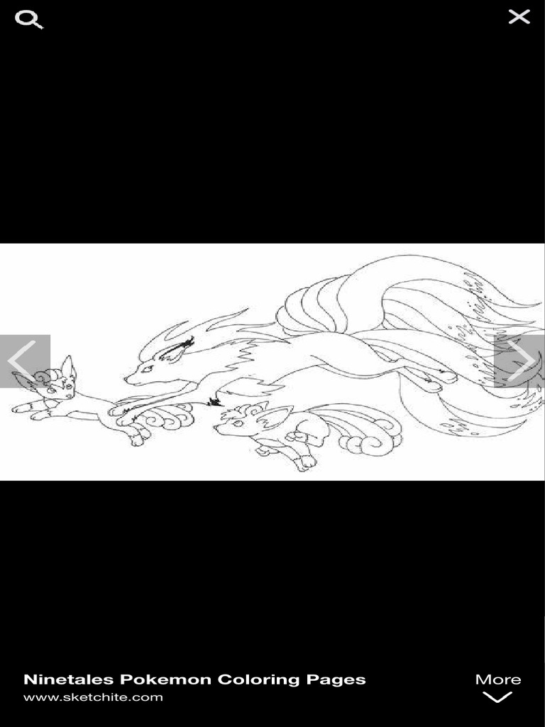 Ninetales Pokemon Coloring Pages | PDF
