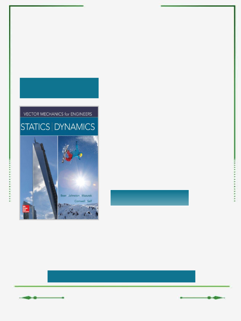 Vector Mechanics For Engineers Statics and Dynamics Ferdinand P. Beer ...