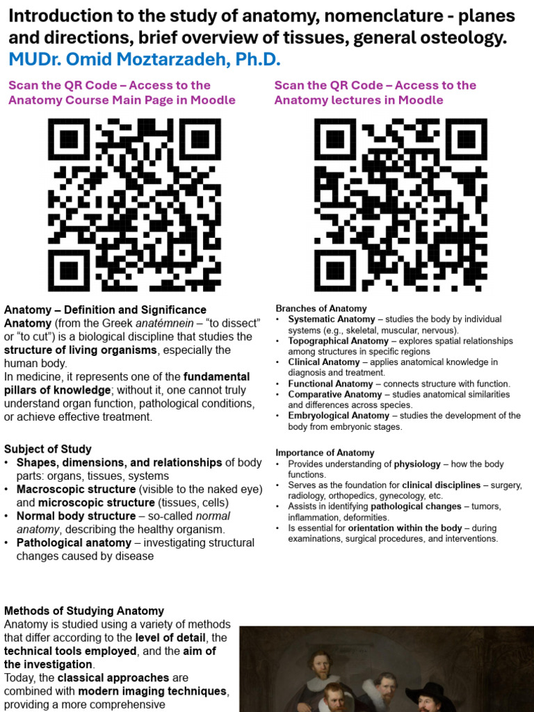 Anatomy Study: Overview and Methods | PDF | Epithelium | Anatomical ...