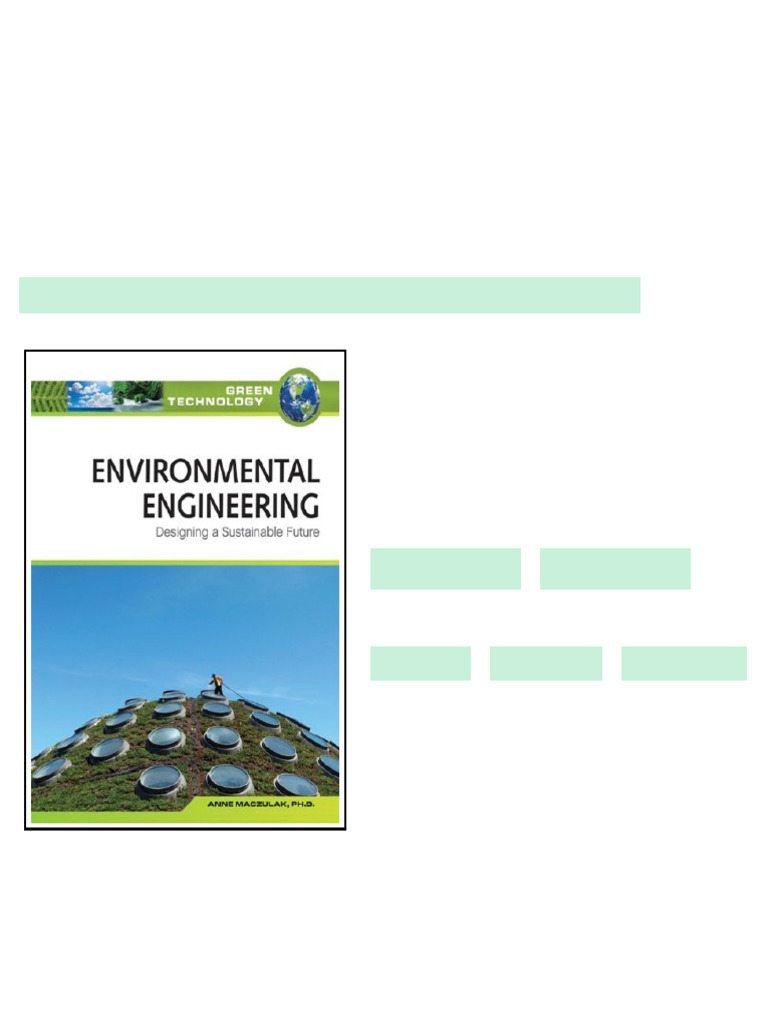 Environmental Engineering Designing a Sustainable Future Green ...