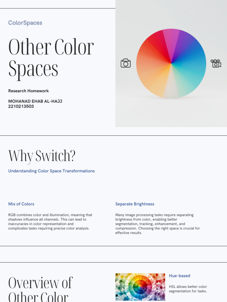 HWResearch_Other Color Spaces | PDF | Color | Rgb Color Model