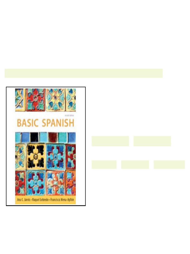 Test Bank for Basic Spanish The Basic Spanish Series, 2nd Edition ...