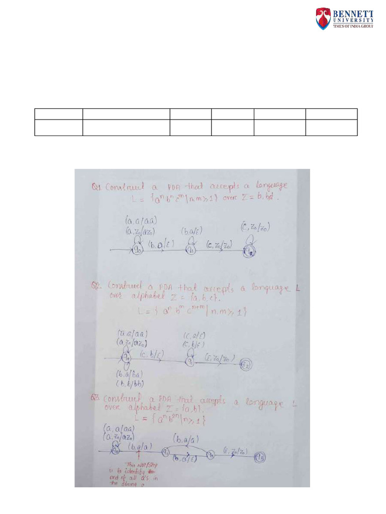 Automata Theory Tutorial Solution 10.0 | PDF