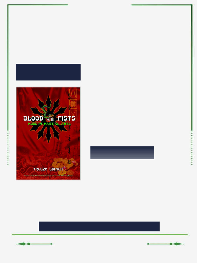 Blood and Fists Modern Martial Arts True20 Edition Charles Rice ebook ...
