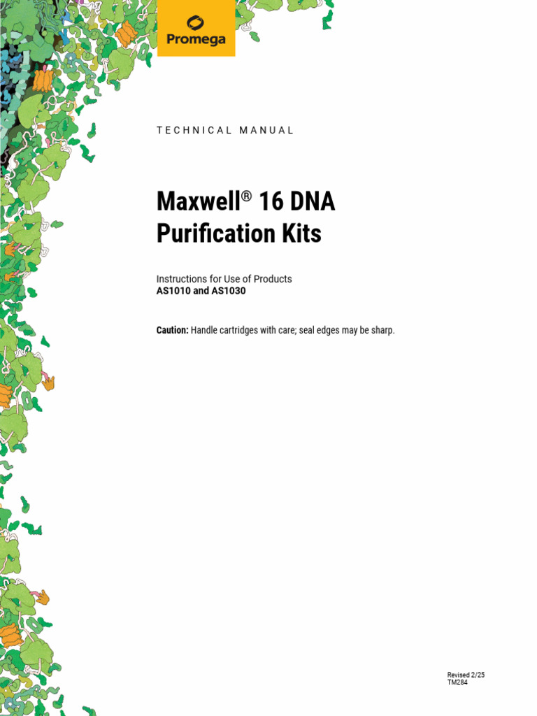 Maxwell 16 DNA Purification Kits TM284 | PDF | Protein Purification ...