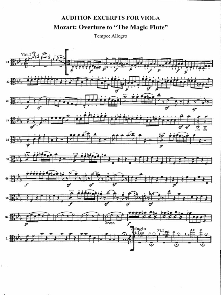 Viola Fellowship #1 Mozart Magic Flute | PDF