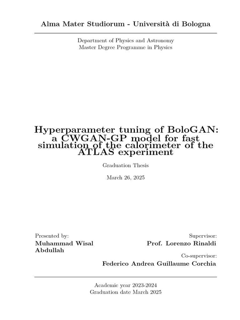 Muhammad Wi Sal Abdullah Msc Thesis Physics | PDF | Atlas Experiment ...