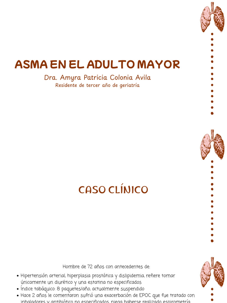 Asma en Adultos Mayores: Diagnóstico y Tratamiento | PDF | Enfermedad ...