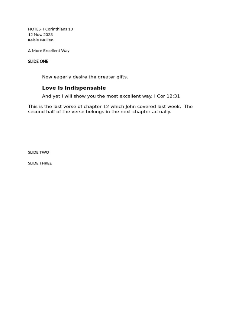 NOTES_1_Cor_13 | PDF