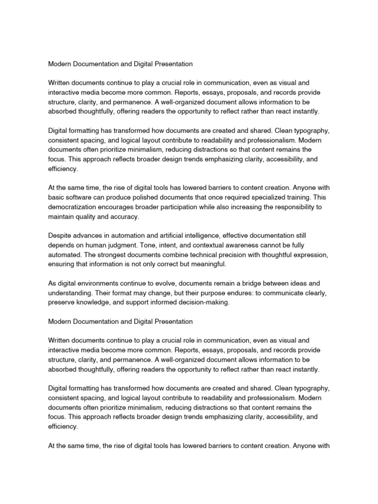 Three - More - Long - Documents 2 | PDF | Typography | Information