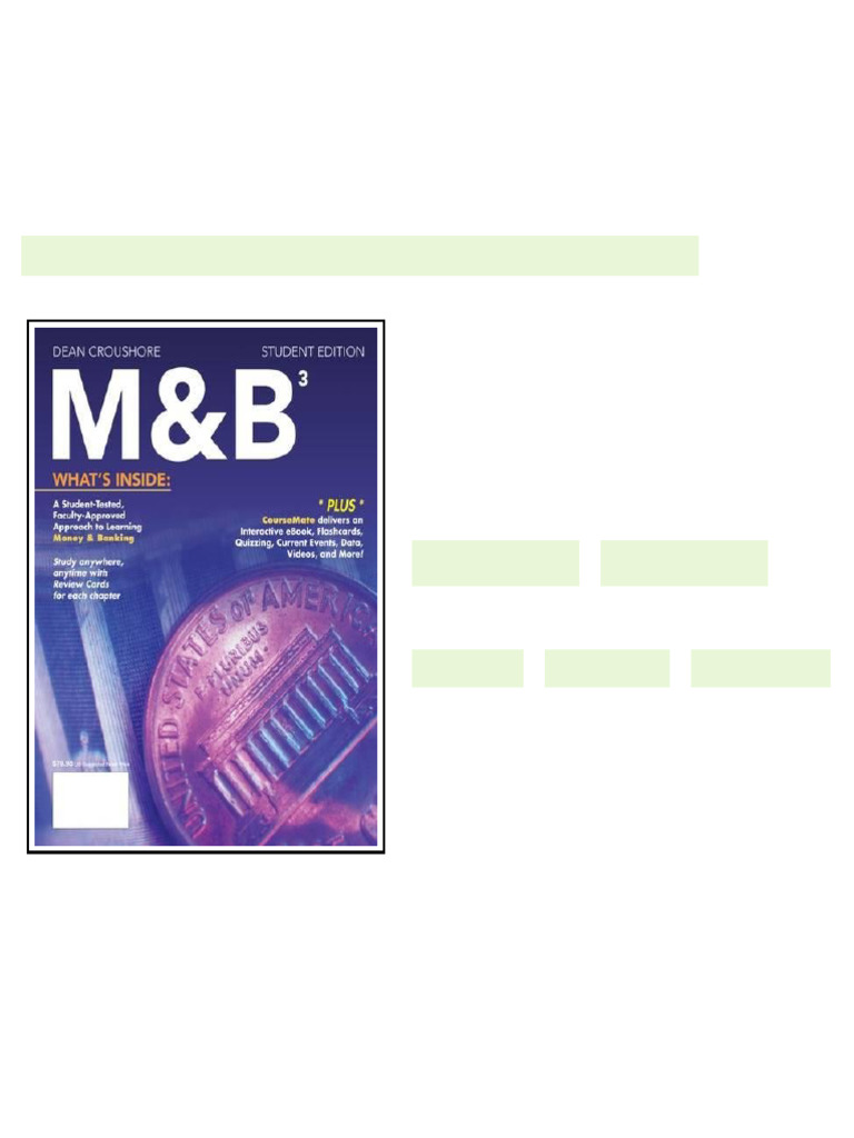 815M B3 3rd Edition Dean Croushore - ebook and textbook resources | PDF ...