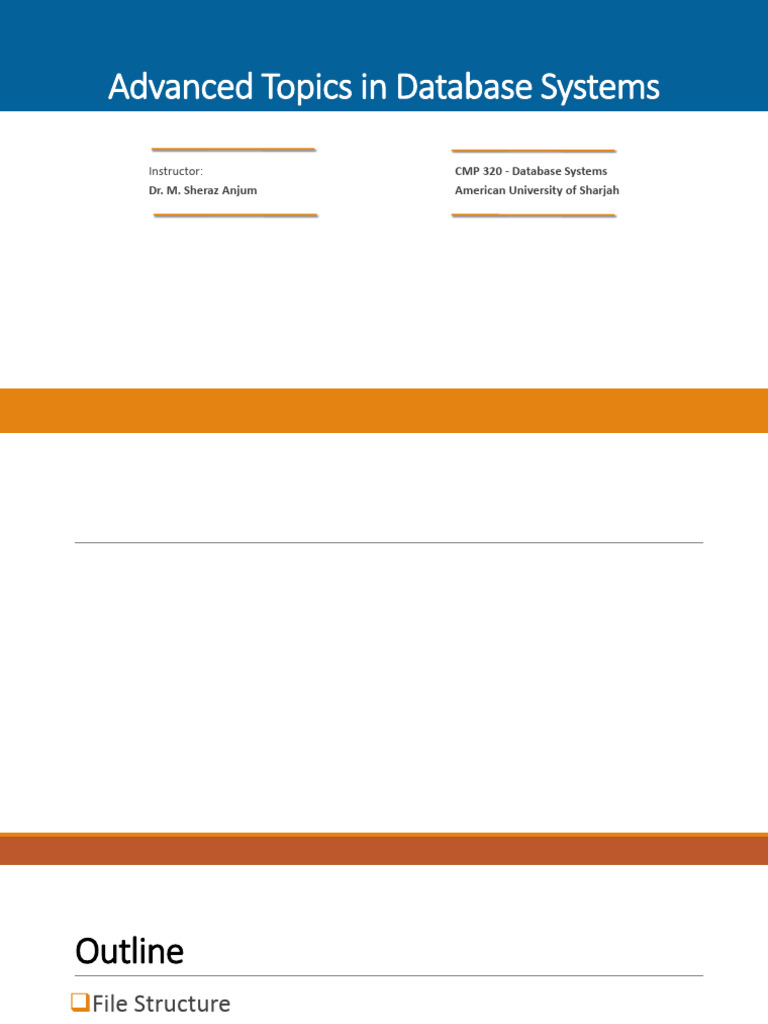 Advanced Database Systems Overview | PDF | Database Index | Database ...