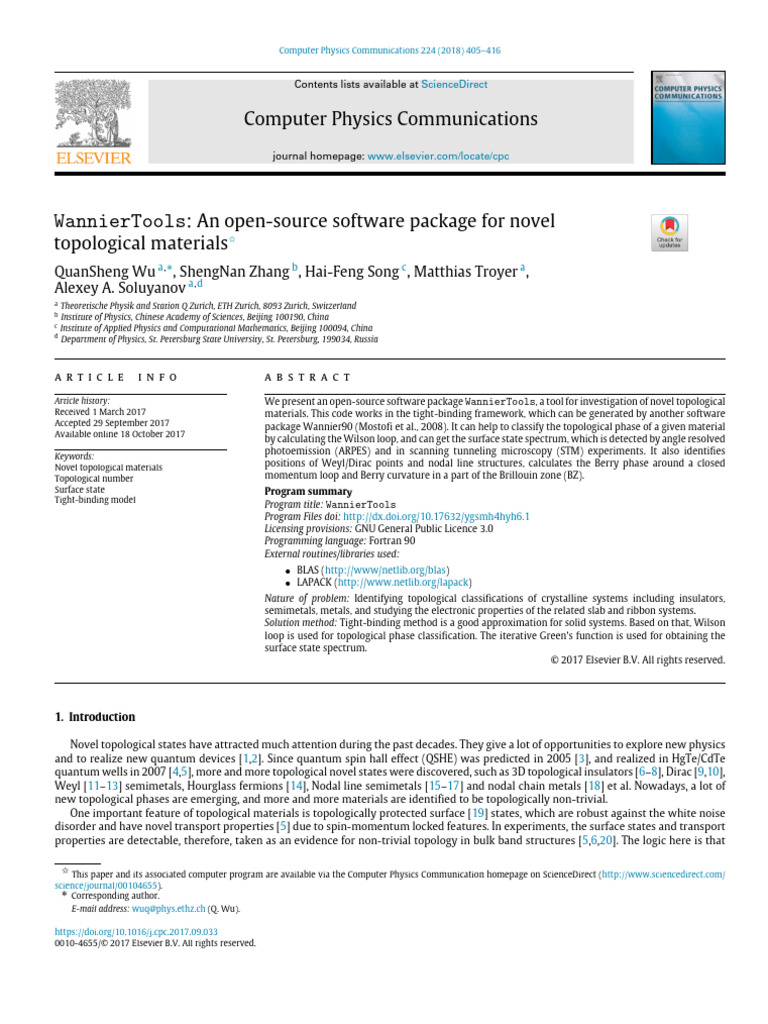 wu2017 | PDF | Electronic Band Structure | Phases Of Matter