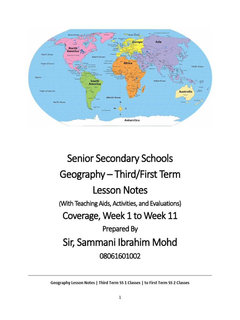 Geography S S Class Note by Sammani Ibrahim Mohd | PDF | Soil | Seabed