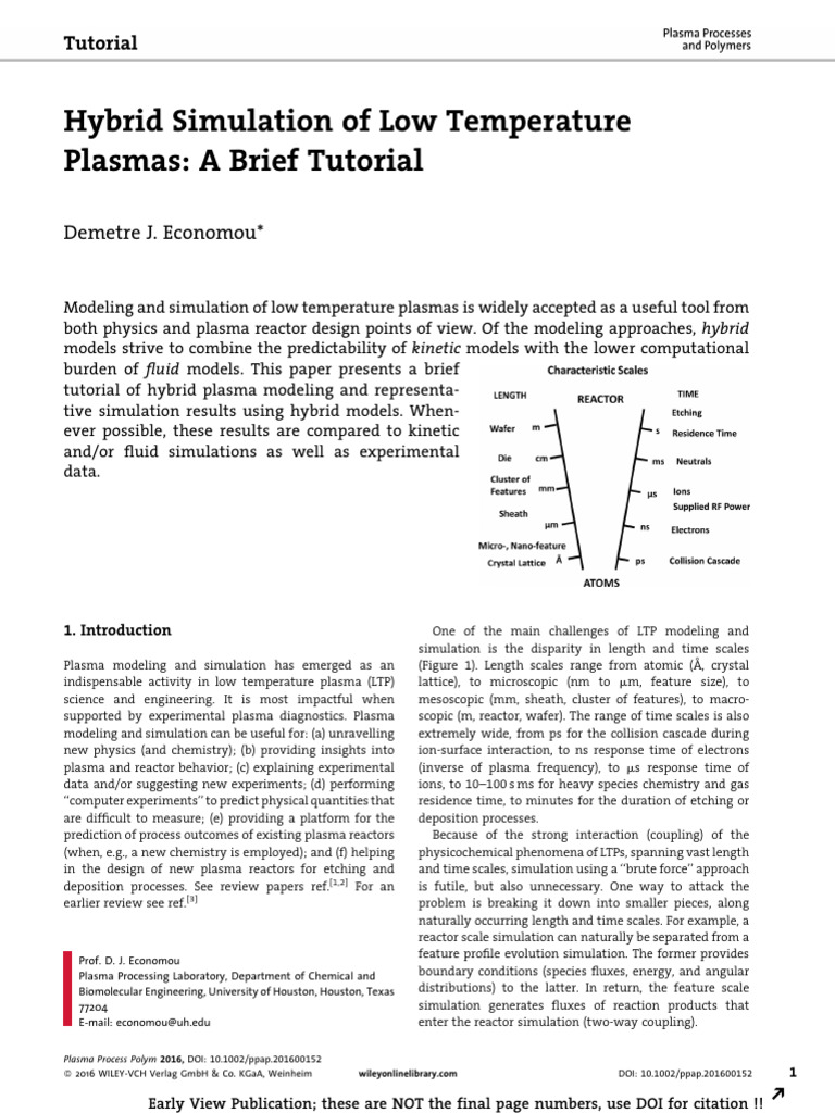 Hybrid Plasma Simulation Tutorial | PDF | Plasma (Physics) | Electron