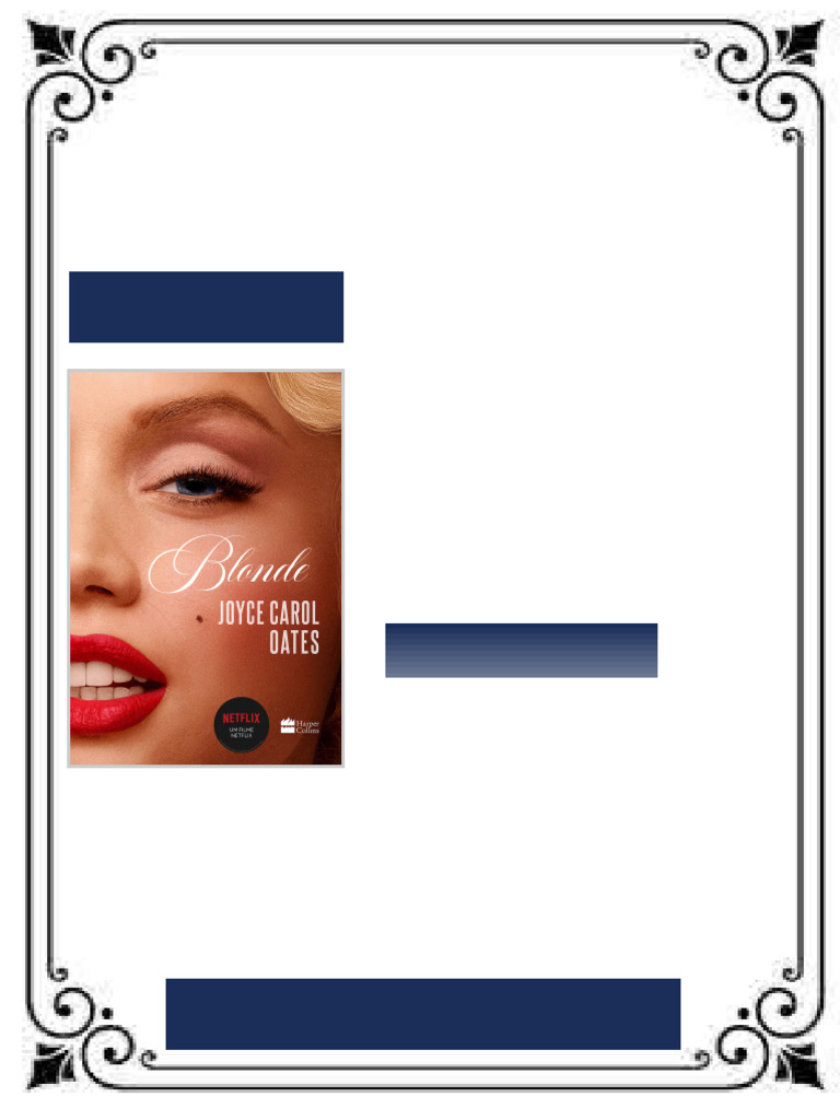 "Blonde: Edição 2025 de Joyce Carol Oates" | PDF | Marilyn Monroe | Contos