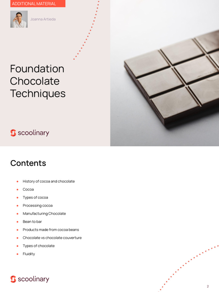 En Additional Material Foundation Chocolate Techniques | PDF ...