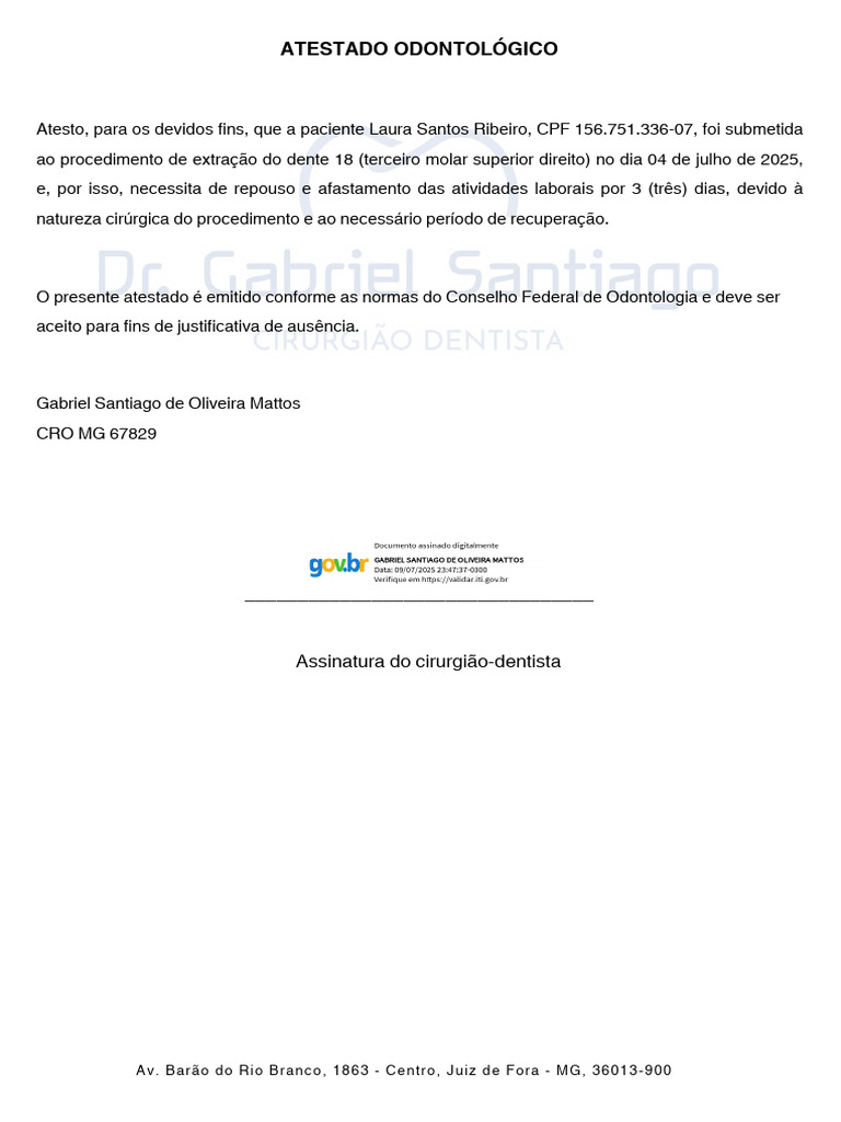 Atestado Laura Ribeiro | PDF