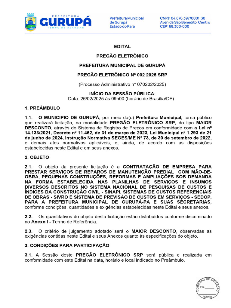 024_EDITAL_PREGÃO_ELETRÔNICO_SRP_002-2025_-_PEQUENOS_REPAROS_-_ASSINADO ...