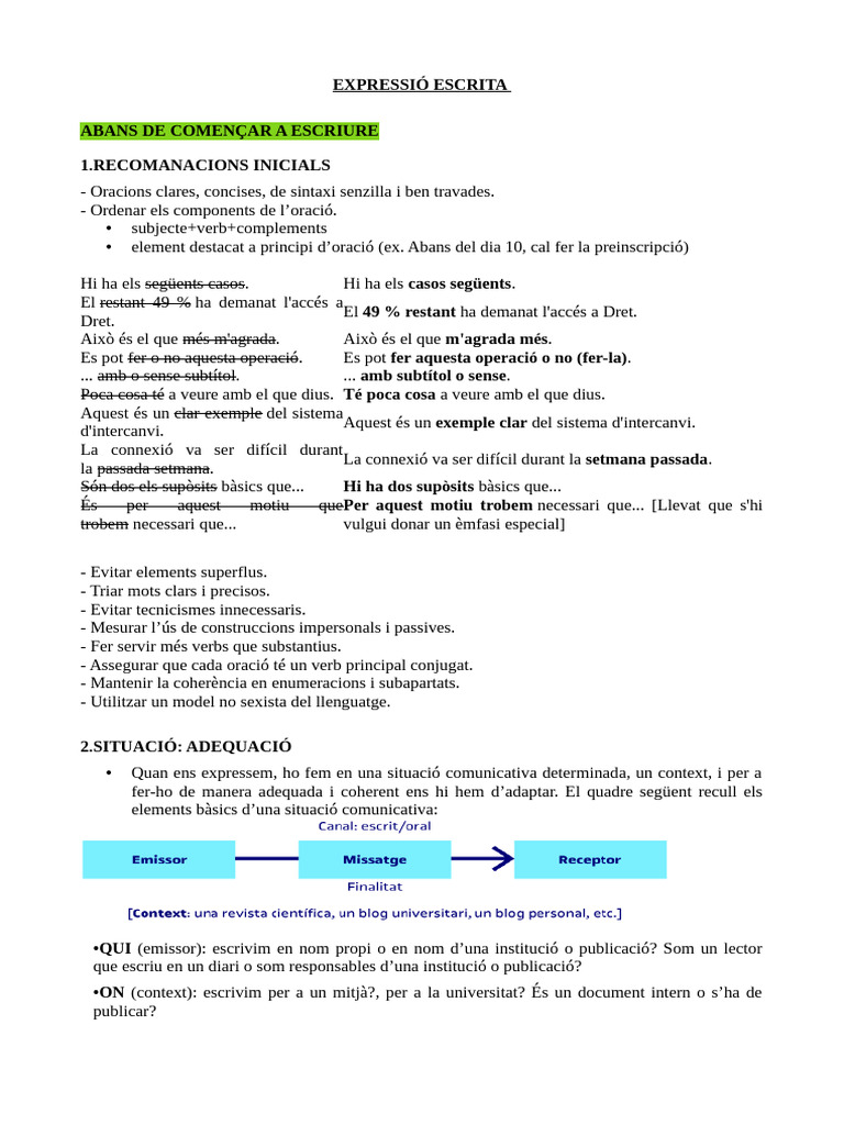 Expressio Escrita Estudi | PDF