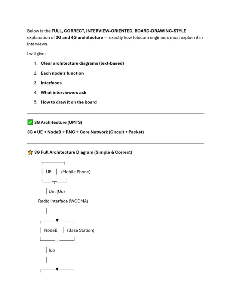 3G 4G Architecture Properly | PDF | Wireless | Electronics