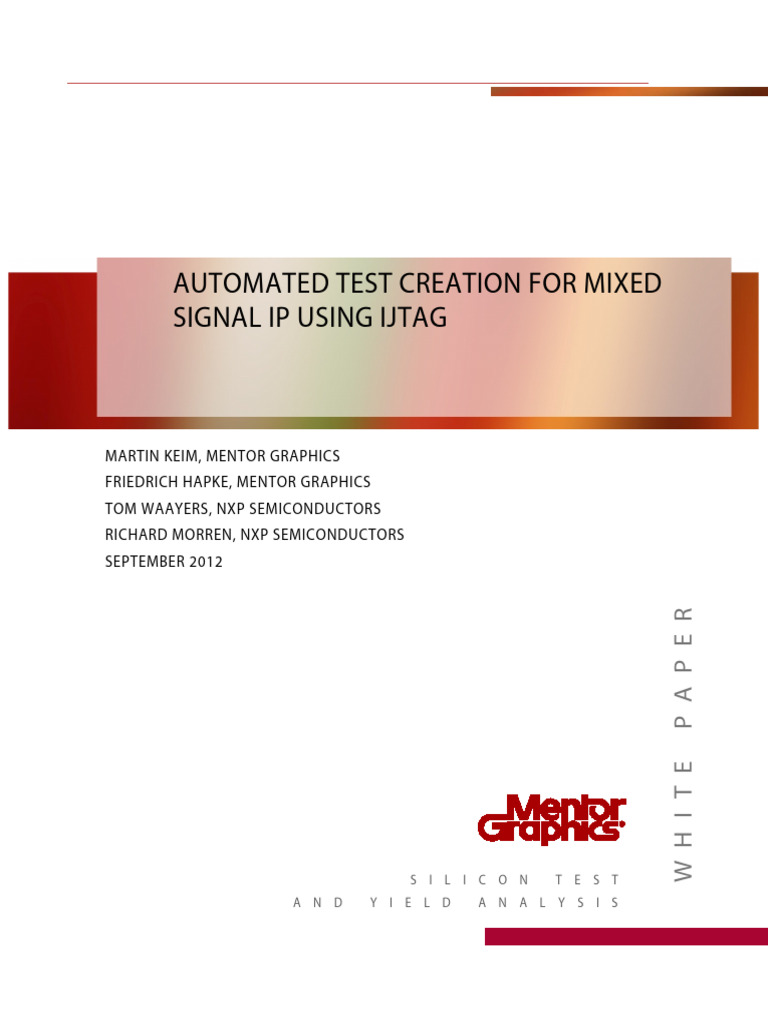 Automated Test Creation for Mixed Signal IP Using IJTAG | PDF ...