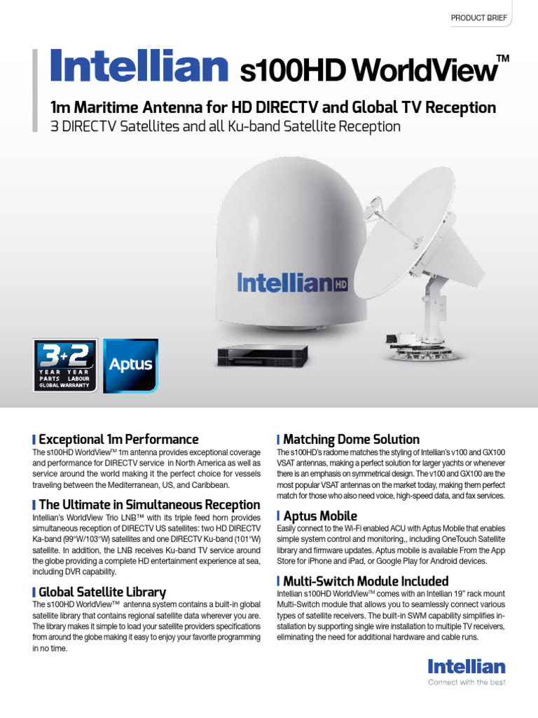 Intellian s100hd Brochure | PDF | Electronics | Information And ...