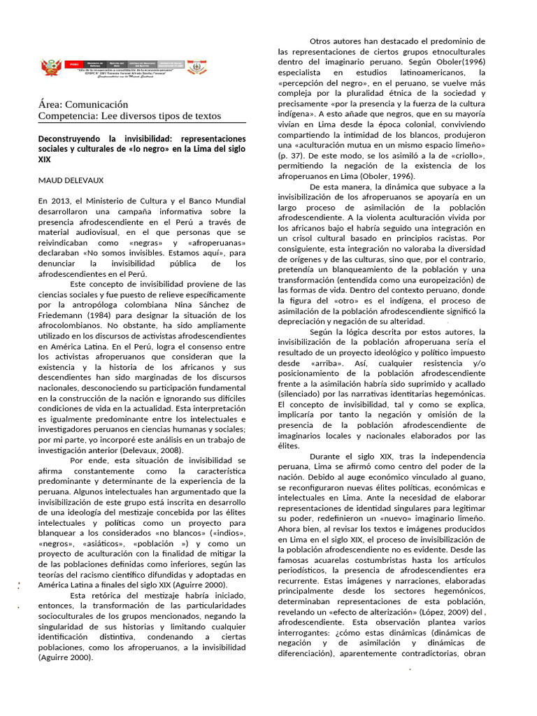 ENSAYO LA INVISIBILIDAD CORREGIDO | PDF | Esclavitud | Abolicionismo