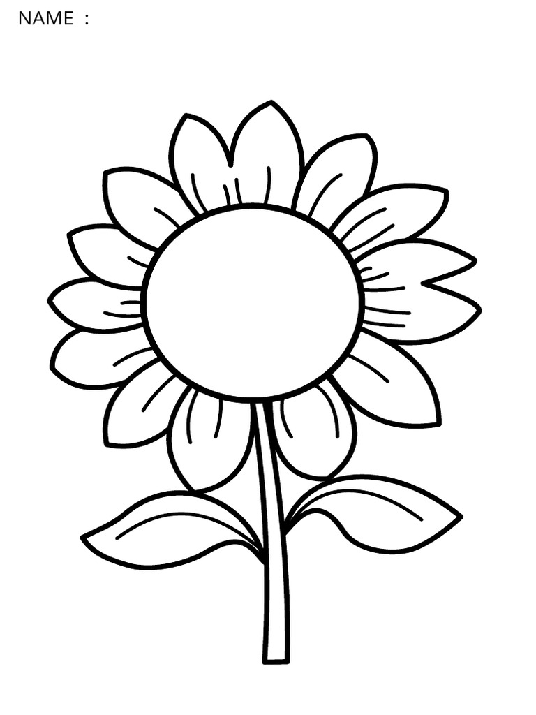 Black and White Illustrated Flower Coloring Page (A4)_20251211_152049 ...