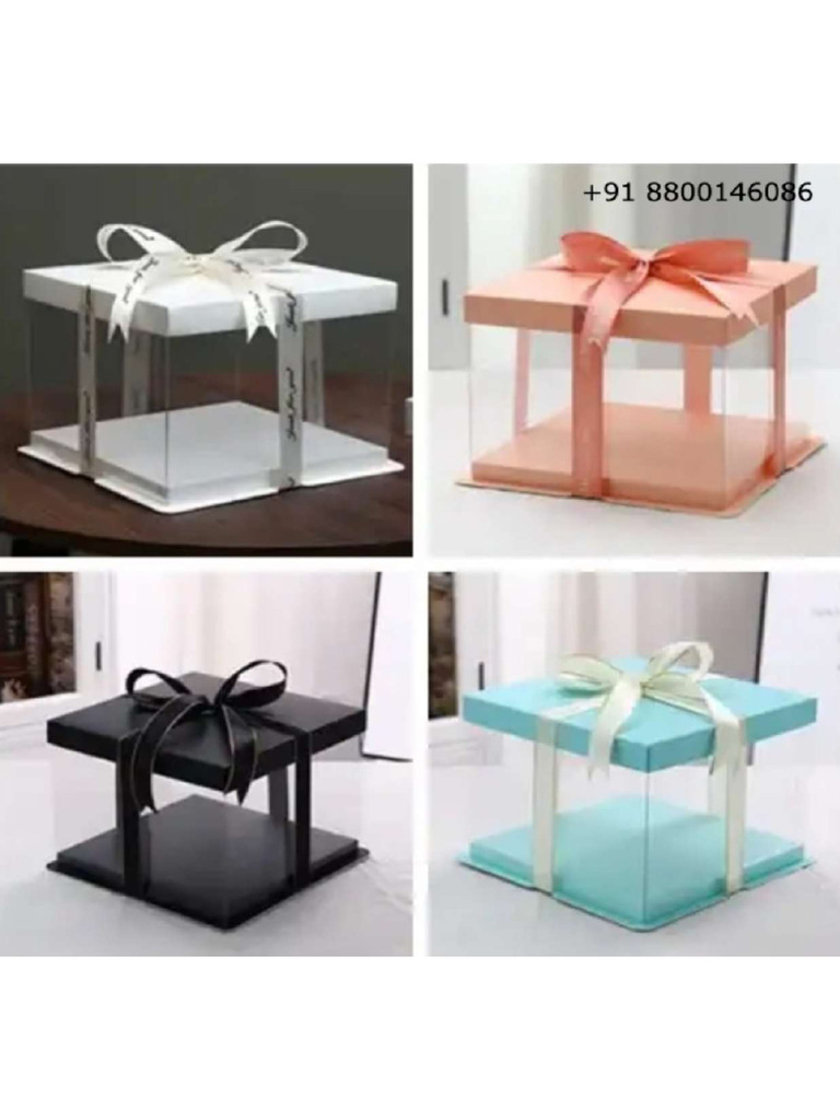 Transparent Tall Cake Box | PDF