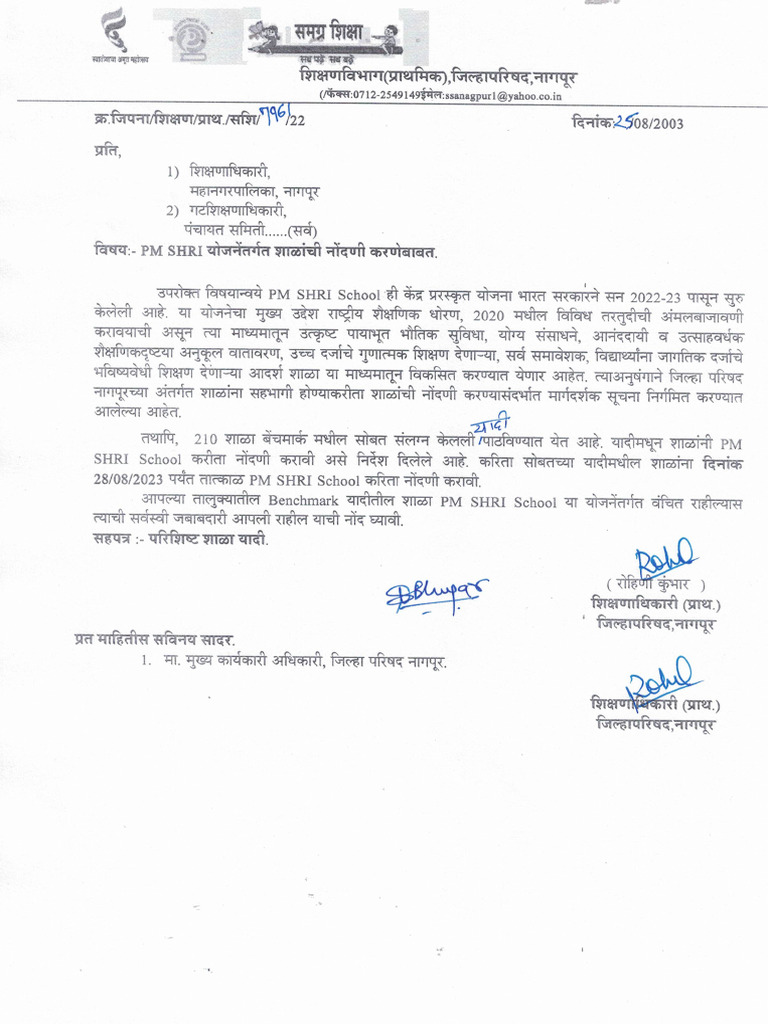 ABOUT PMShri School Rugestration25082023 | PDF