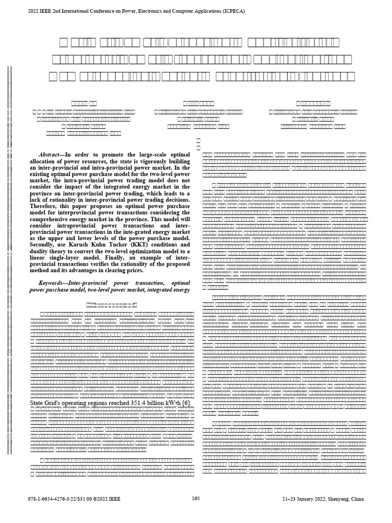 Optimal Interprovincial Power Purchase Model | PDF | Cogeneration ...